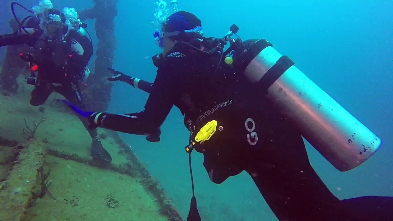 Deep Scuba Wreck Dive To Captain Dan - YouTube
