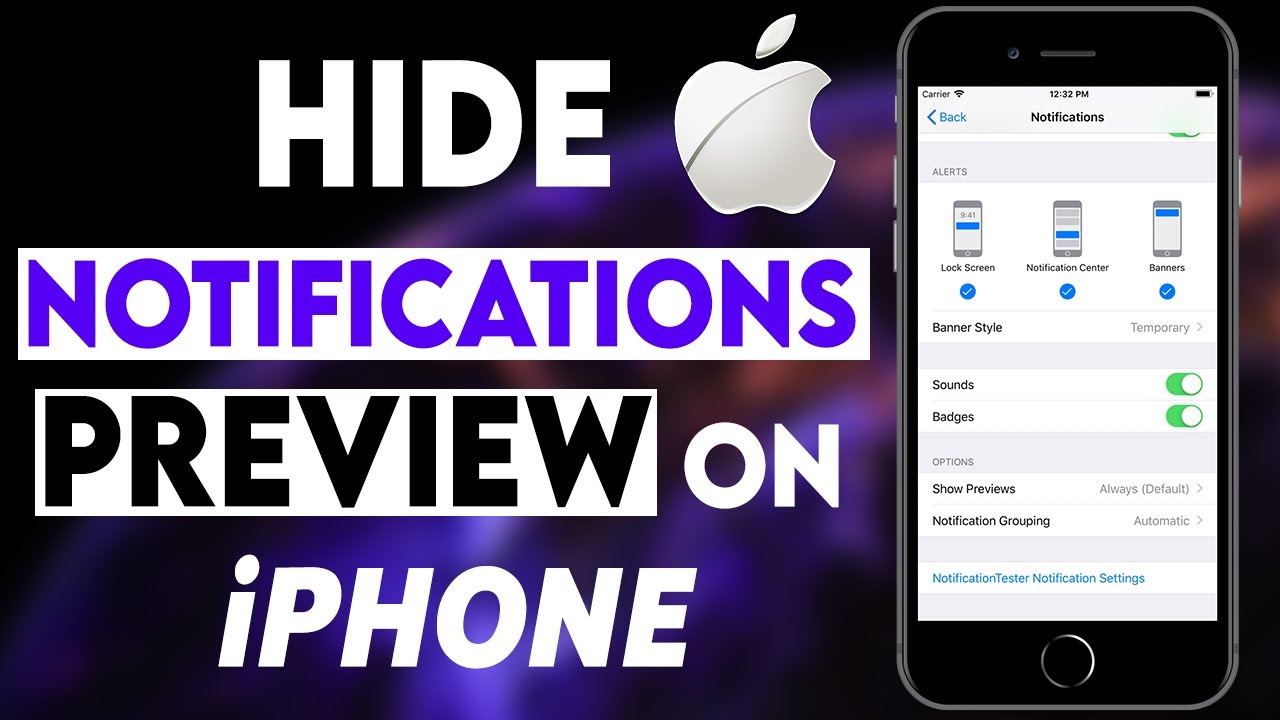 How to Hide Notification Preview on iPhone - YouTube