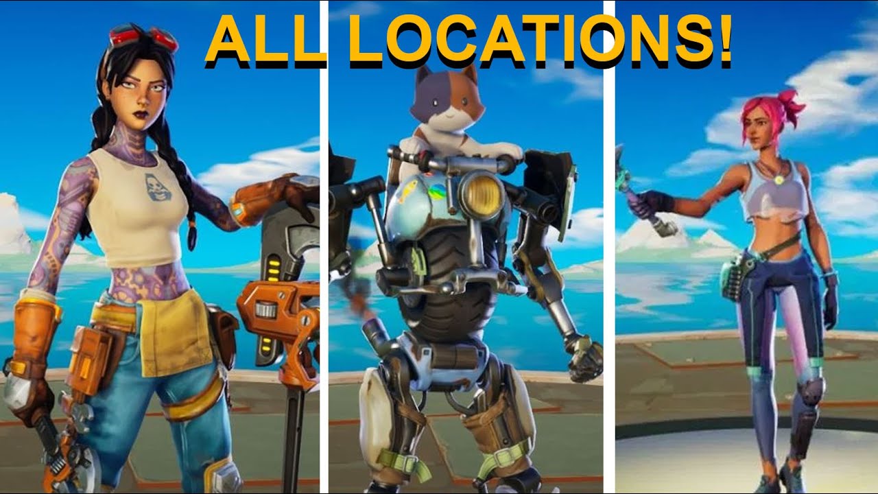 ALL BOSSES LOCATIONS, CHAPTER 2 SEASON 3 (jules,kit,ocean) - YouTube