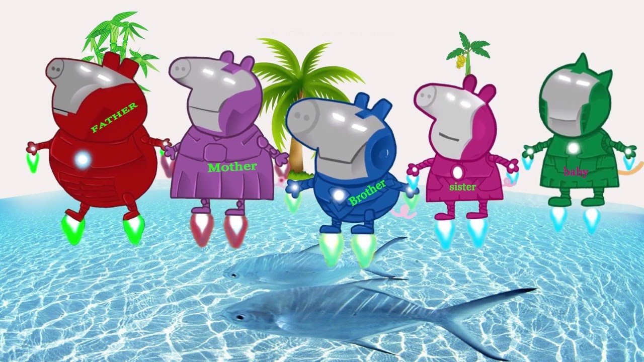 Peppa Pig Finger Family Iron man - PEPPA PIG IRON MAN Daddy Finger ...