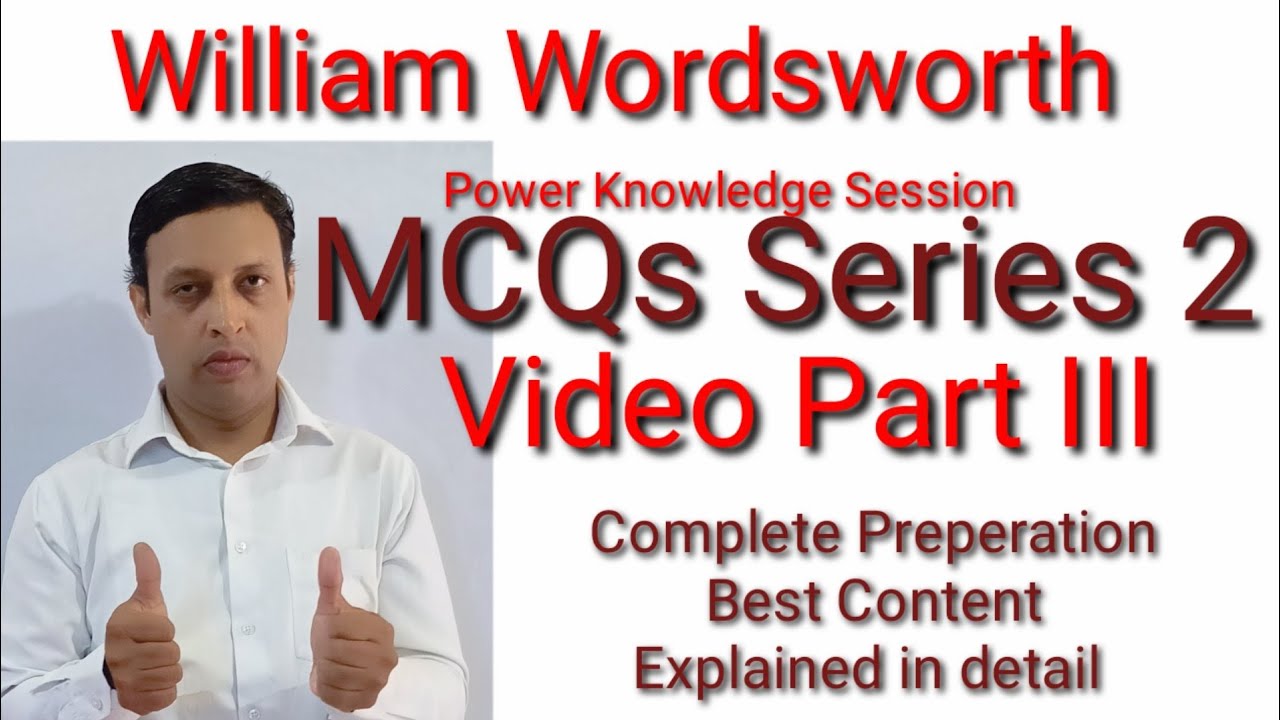 #william Wordsworth #MCQs #How many times Wordsworth visited France#Who ...