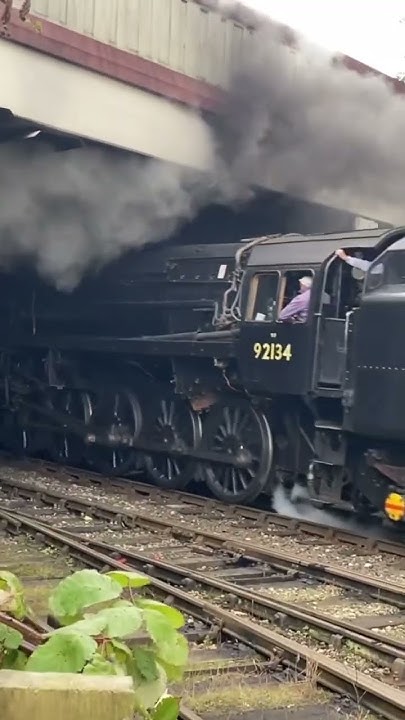 City Of Wells And 9f Passing Through Bury Station Tunnel At