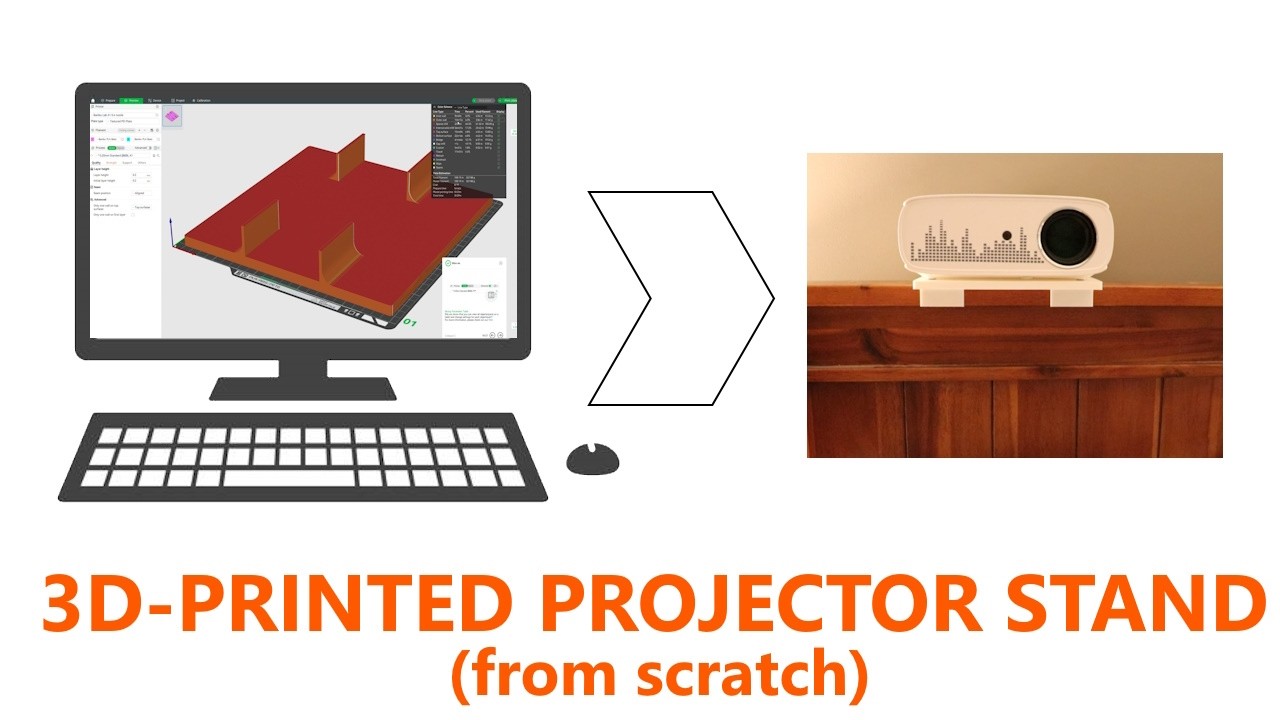 My FIRST 3D Print Design! - Projector Stand Build - YouTube