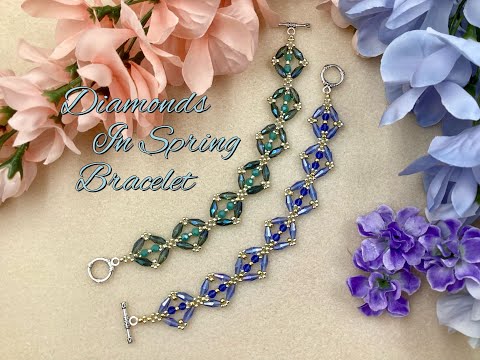 Spring Time Diamonds Bracelet Tutorial - YouTube