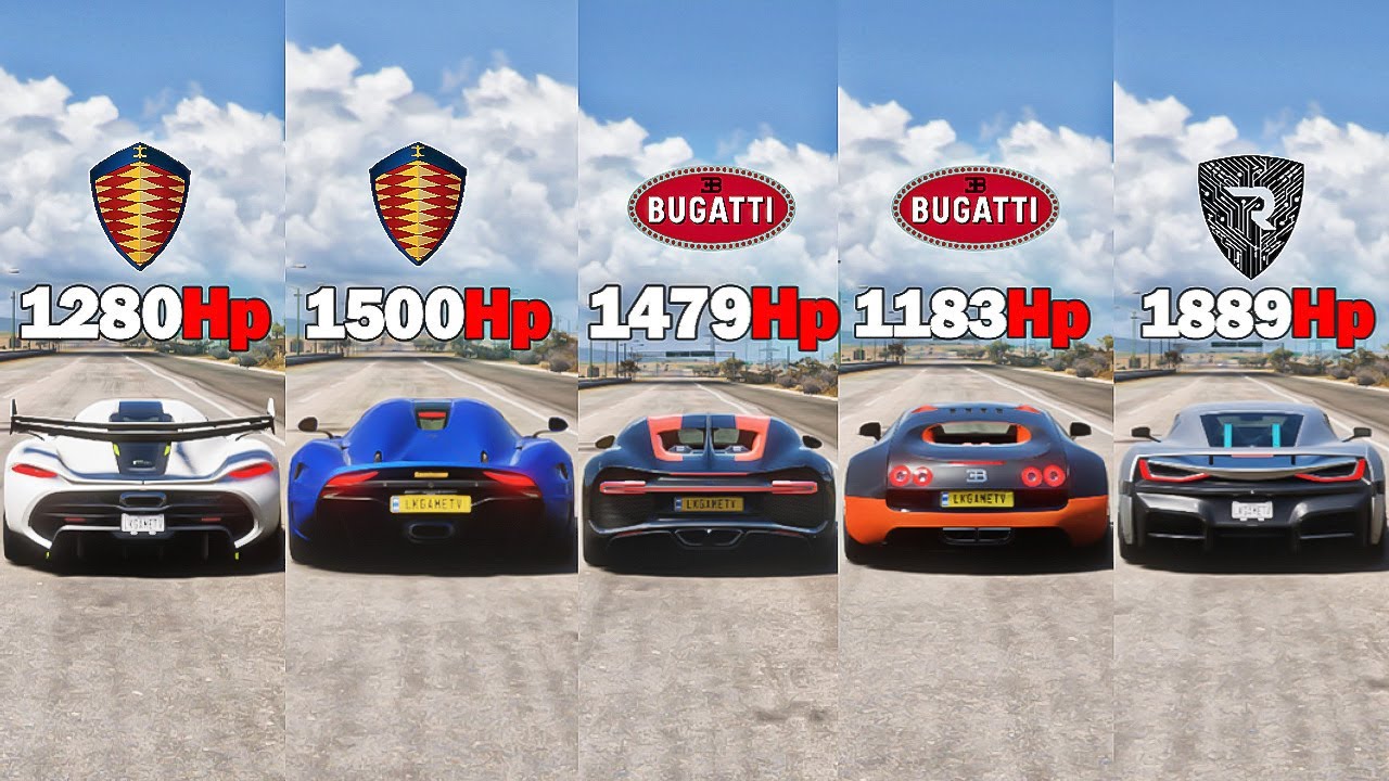 FH5 ACCELERATION Battle | P1, Agera R, Laferrari,Veyron, Jesko, ONE1 ...