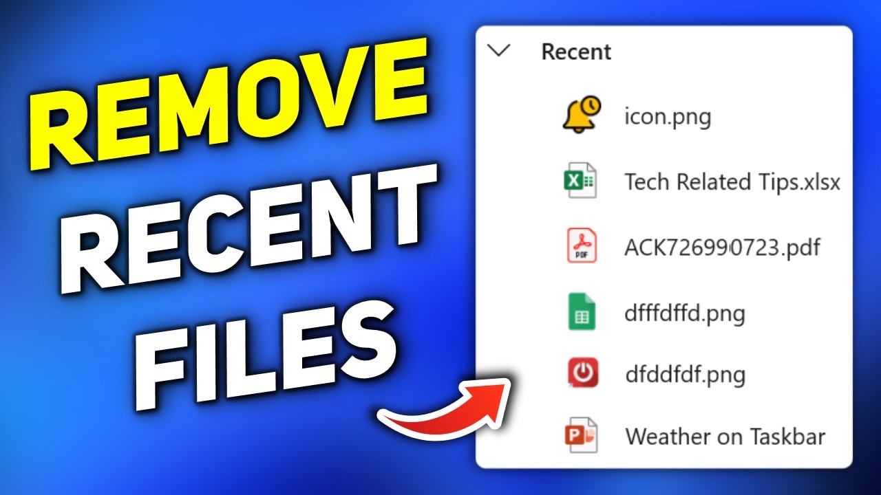 How to Remove Recent Files from Quick Access Windows 11 - YouTube