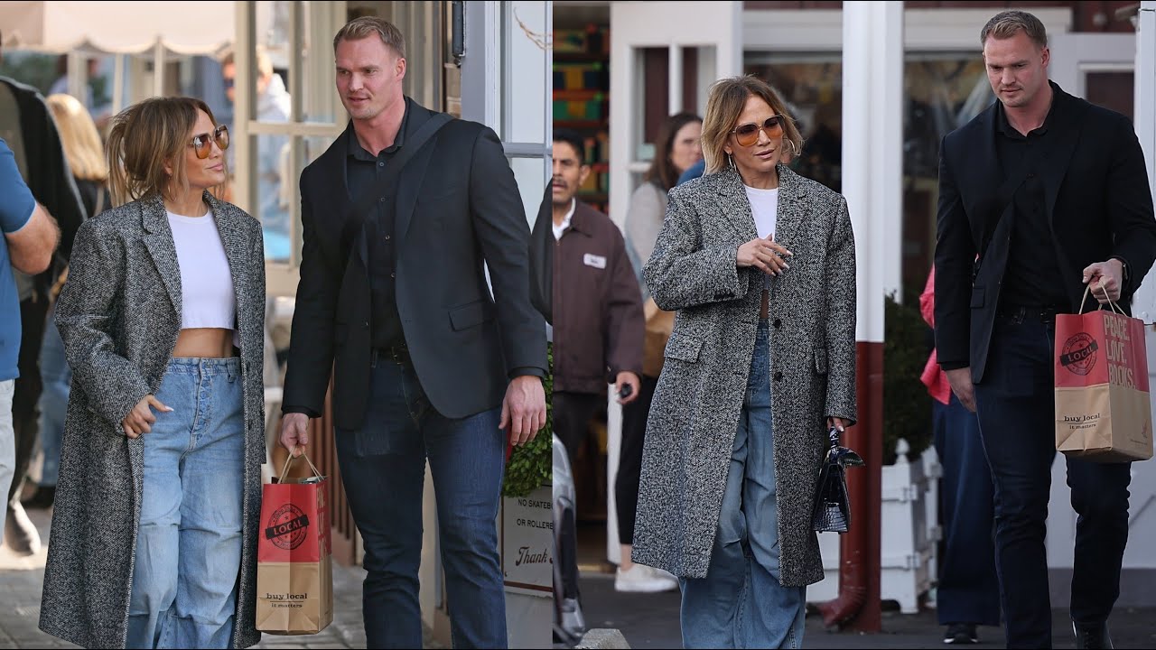 Jennifer Lopez With Her Bodyguard In Los Angeles - YouTube