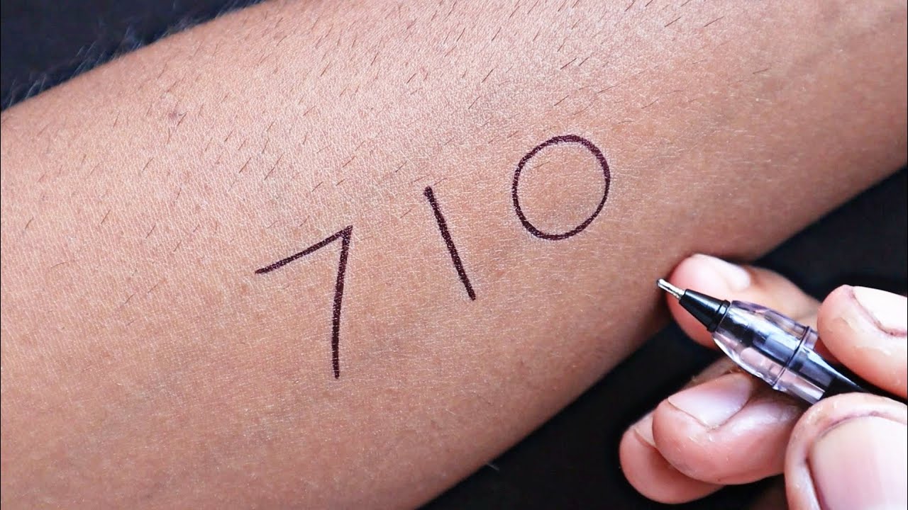 Number 710 convert in unique tattoo || must watch how to make 😲 - YouTube