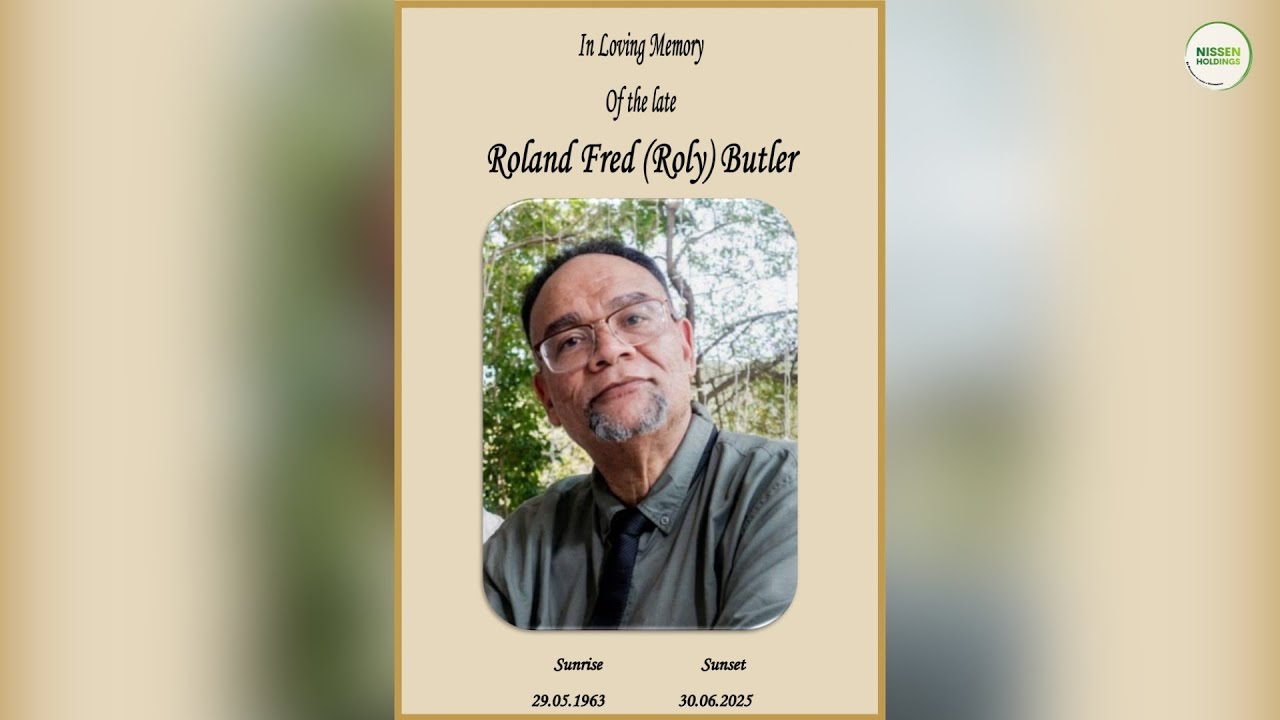 Funeral Service of late Roland Fred (Roly) Butler - YouTube