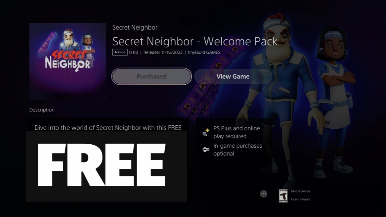 How to Download Secret Neighbor - Welcome Pack Free on PS5 ...