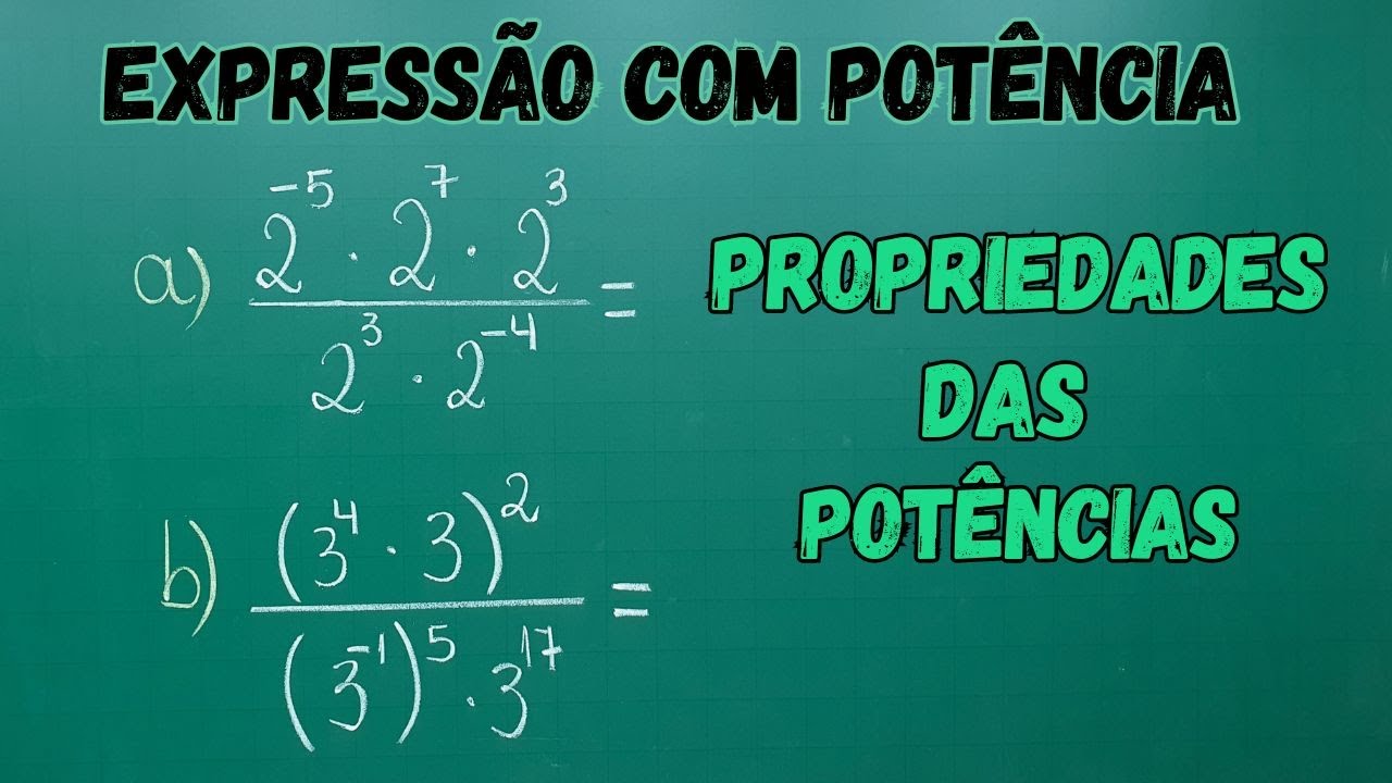 PROPRIEDADES DAS POTÊNCIAS - EXERCÍCIOS - Professora Angela Matemática ...