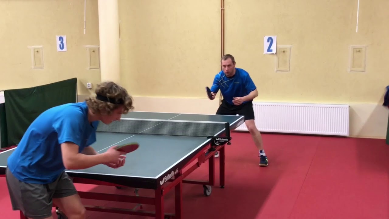 Stolní tenis: Šumperk-Jeseník B 8-10. Miroslav Žvátora v akci - YouTube