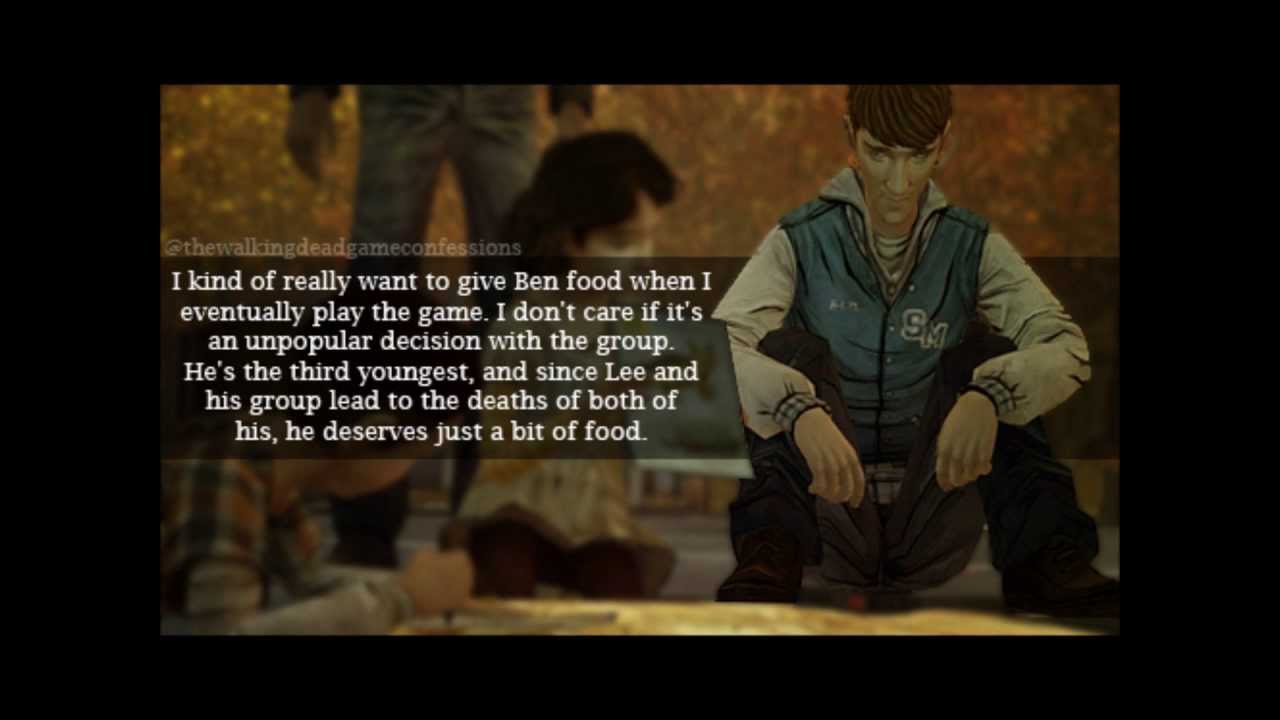 The Walking Dead (Game): Ben Paul confessions - YouTube