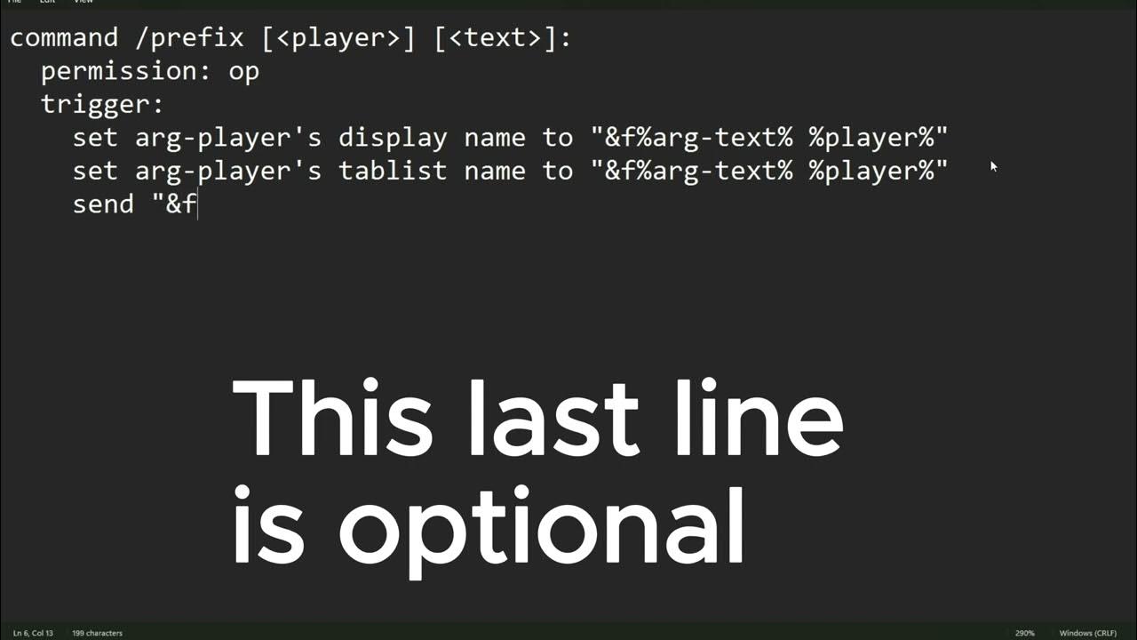 How to make /prefix | Skript Tutorials - YouTube
