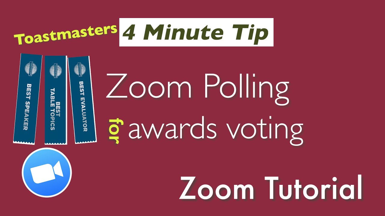 Toastmasters Zoom Tips: How to vote for best speaker using Zoom polling ...