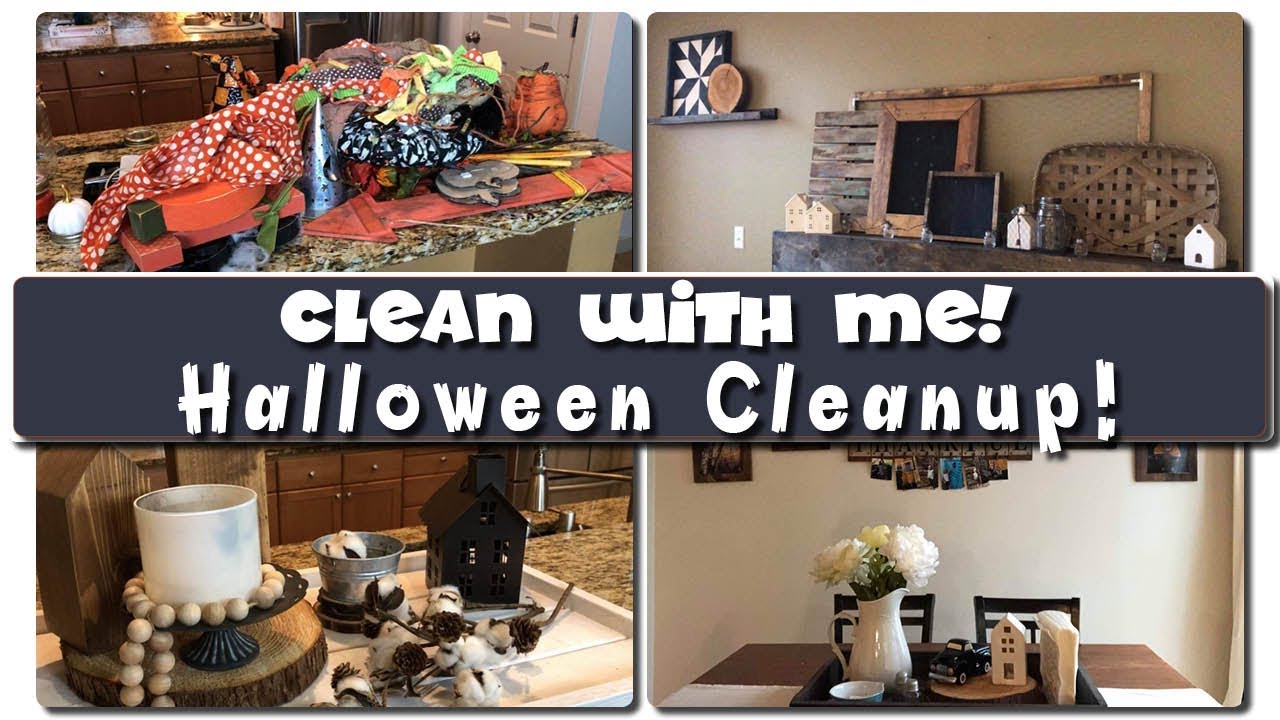 Cleaning up Halloween! - Clean With Me - Speed Cleaning - YouTube