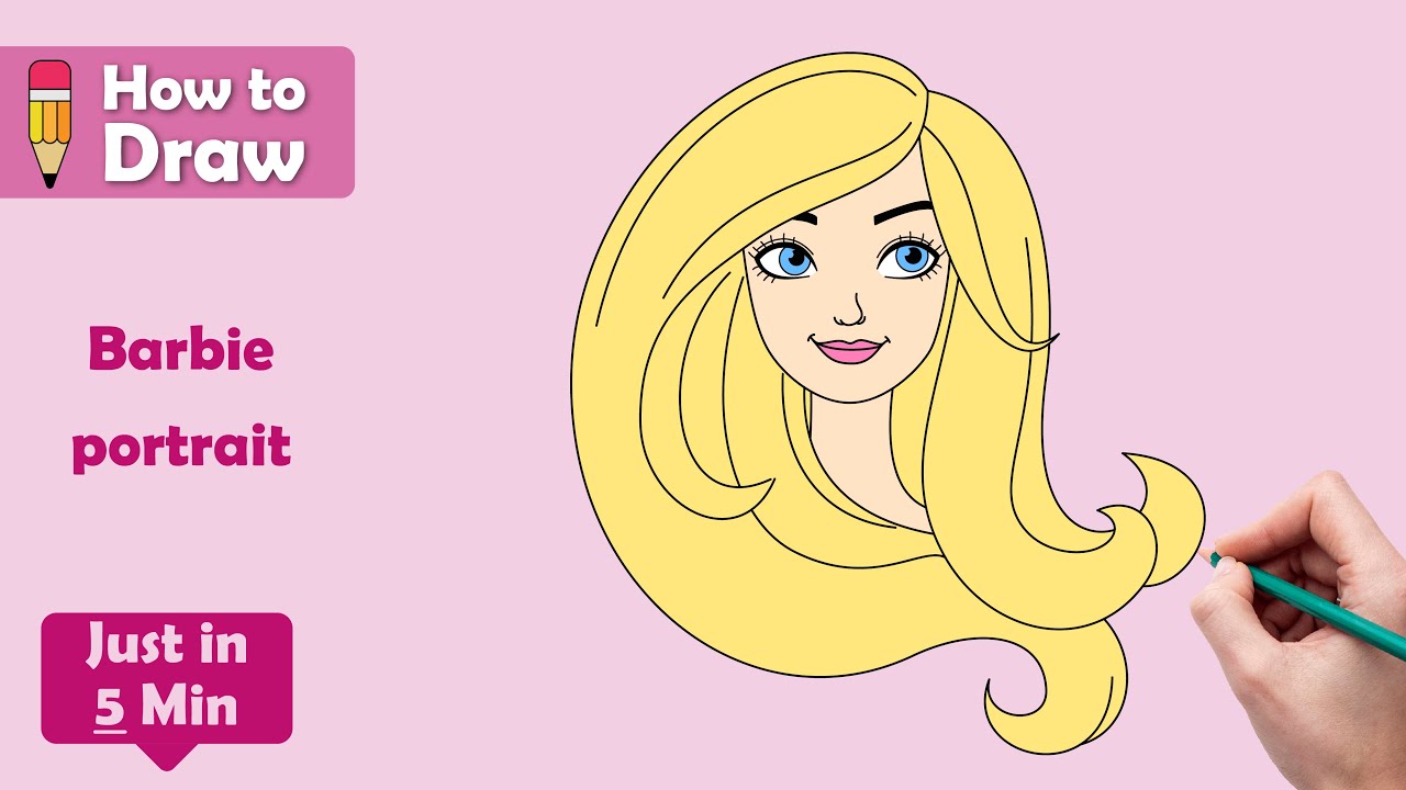 How to Draw a Stunning Barbie Portrait | Step-by-Step Tutorial - YouTube