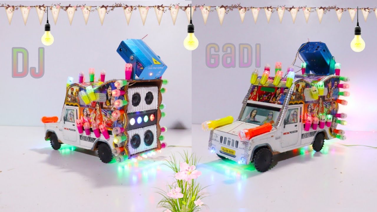 DJ Laser Light and sound | Mini dj truck | Mobile dj sound | dj gadi ...