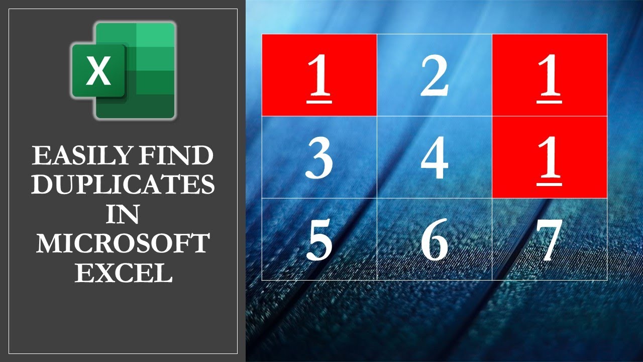 How To Easily Find Duplicate Values In Microsoft Excel YouTube How To Easily Find Duplicate Values In Microsoft Excel YouTube