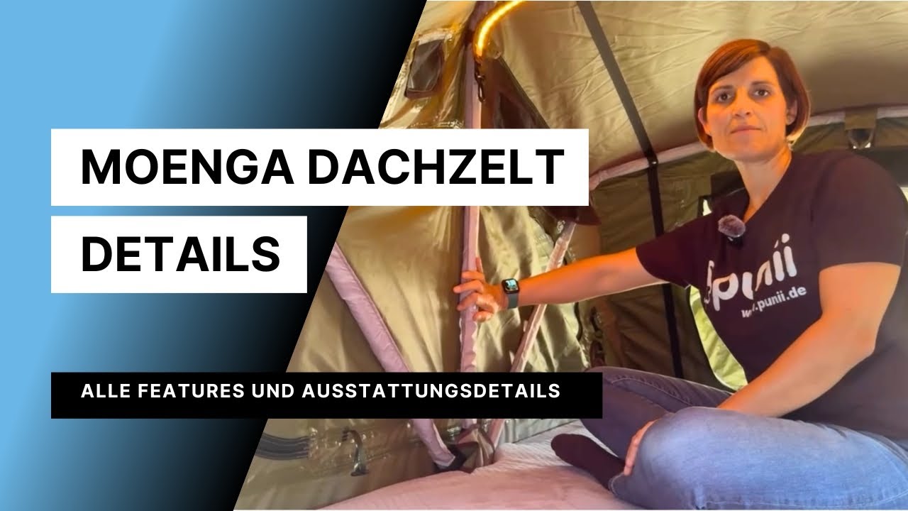 Punii moenga Dachzelt: Alle Ausstattungsdetails und Features - YouTube