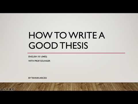How To Write A GOOD Thesis - YouTube