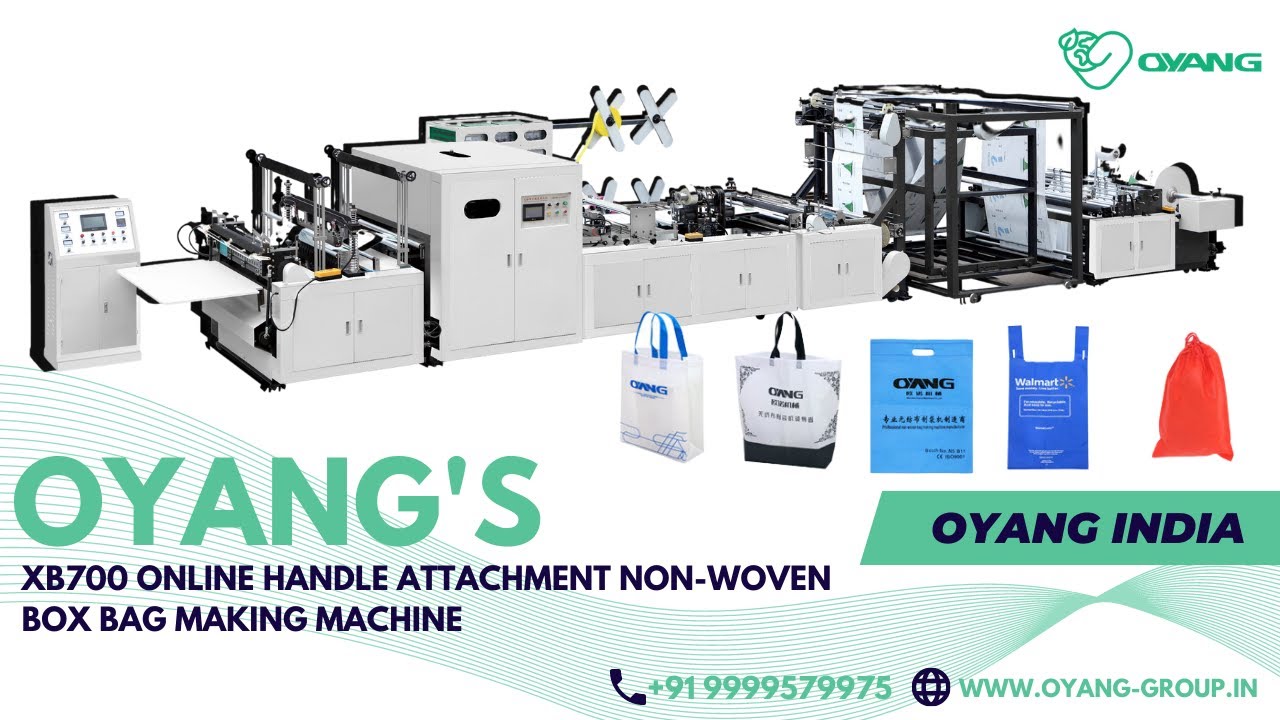 Oyang's XB700 Online Handle Attachment Nonwoven Box Bag Making Machine ...