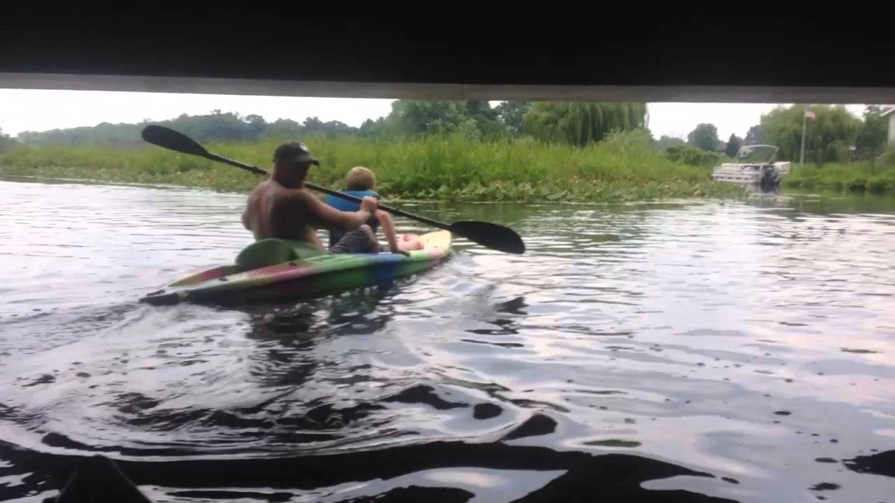 Kayaking Underneath US 12 - Adamsville, MI - YouTube