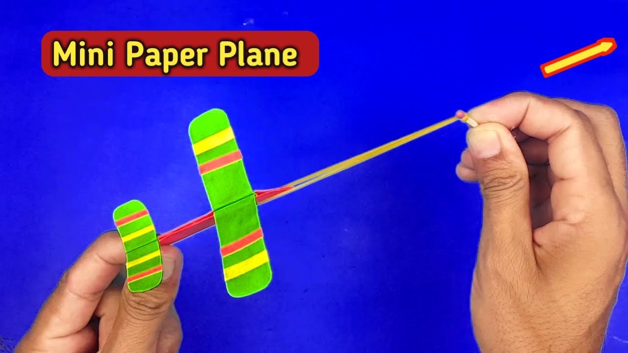 how to make mini paper airplane easy - YouTube