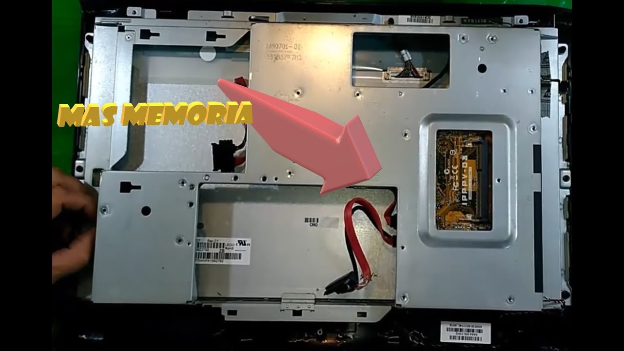 Ampliando memoria RAM Compaq Presario CQ1 - desensamblado y limpieza ...