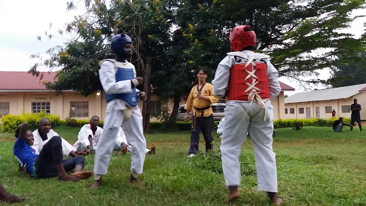 Taekwondo in Iganga Technical Institute - YouTube