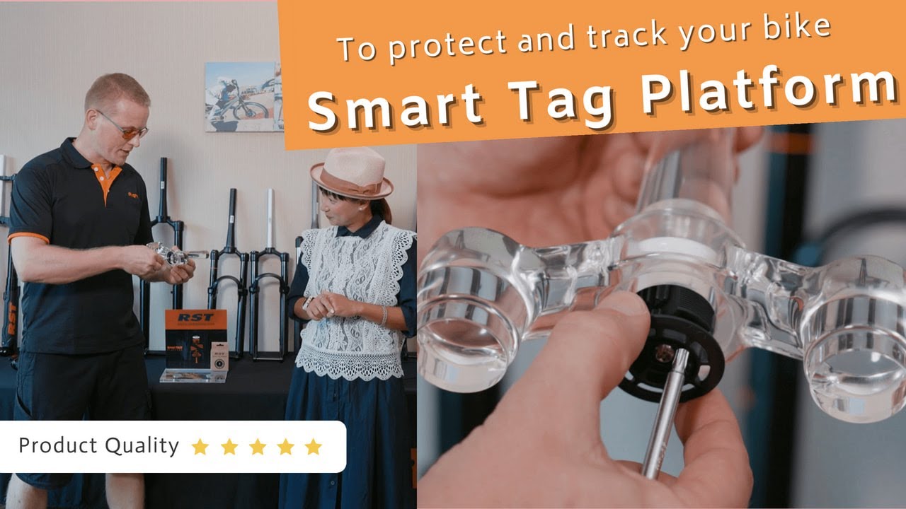 E-Bike MTB Fork Apple Air Tag【RST Smart Tag Platform】 - YouTube