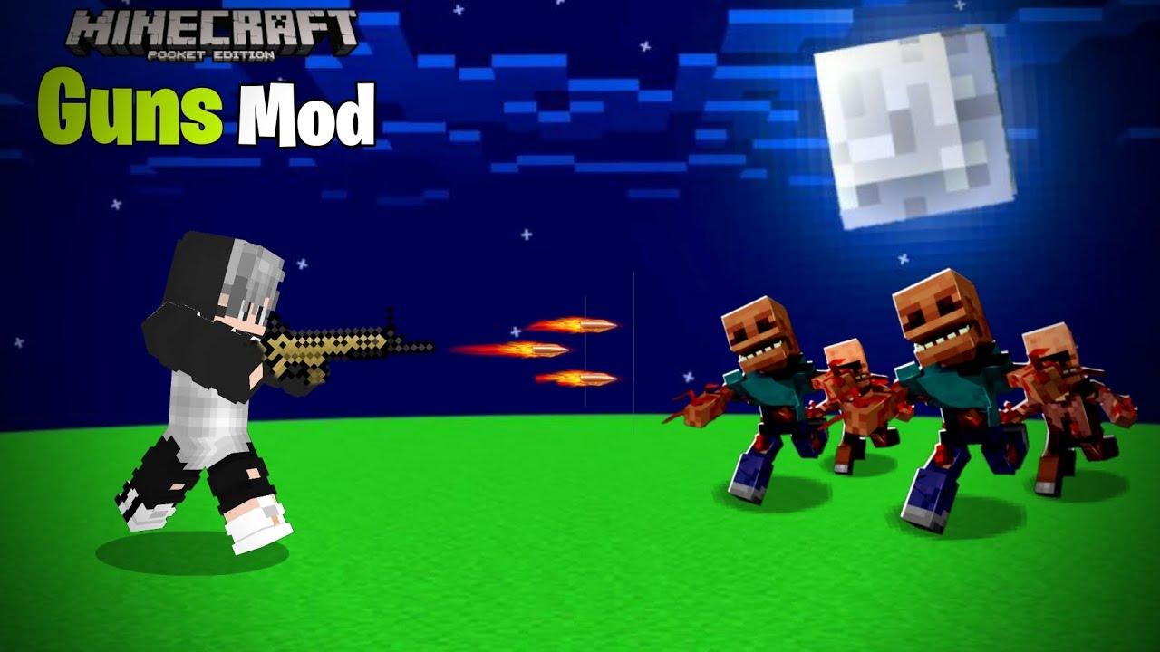 GUNS MOD FOR MINECRAFT PE || GUNS MOD FOR MCPE || GUN MOD MINECRAFT ...