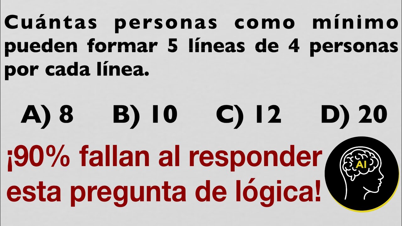 Puedes responder esta pregunta de razonamiento lógico en 1 minuto - YouTube