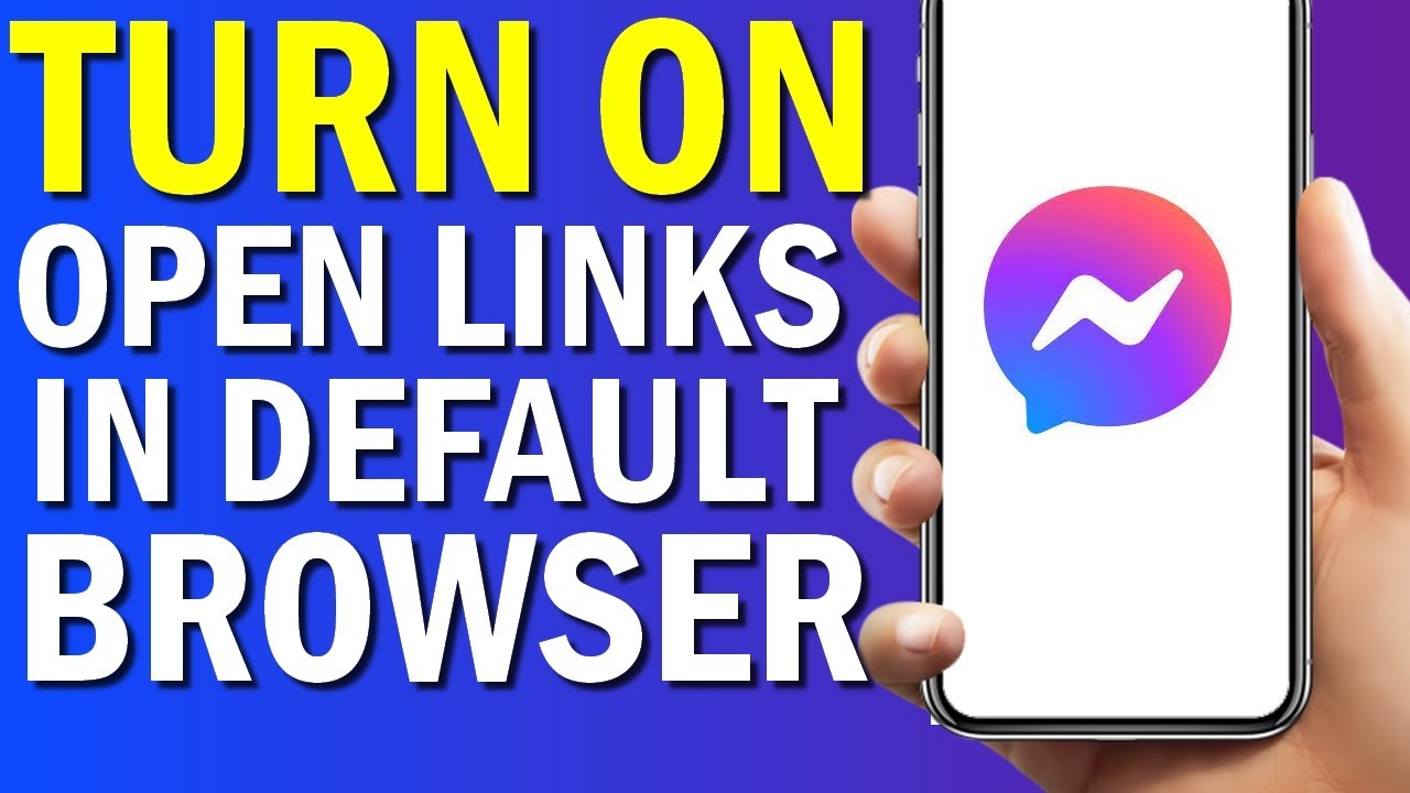 How To Turn On Open Links In Default Browser On Messanger App - YouTube