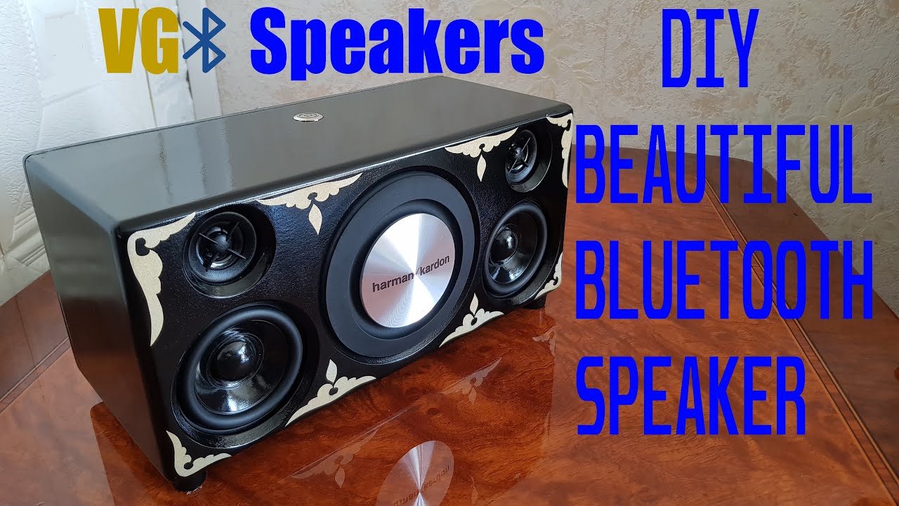 DIY Beautiful Bluetooth Speaker With Gold Patterns - YouTube
