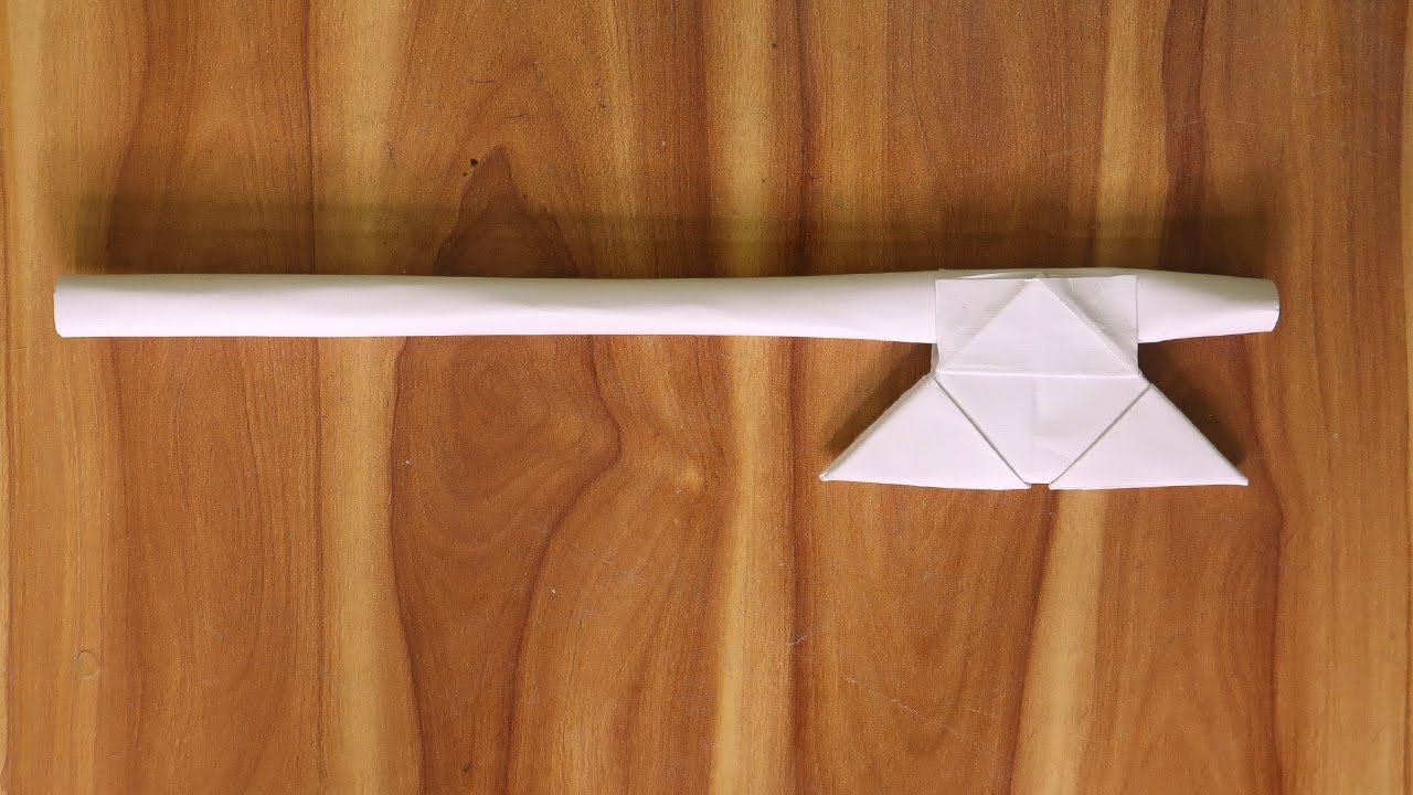 Tiny But Deadly! Mini Paper Axe DIY 🔥 - YouTube