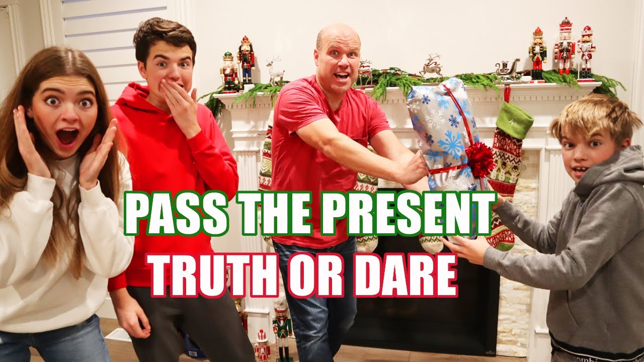 Pass The Present HOT POTATO Truth Or Dare Christmas Game! - YouTube