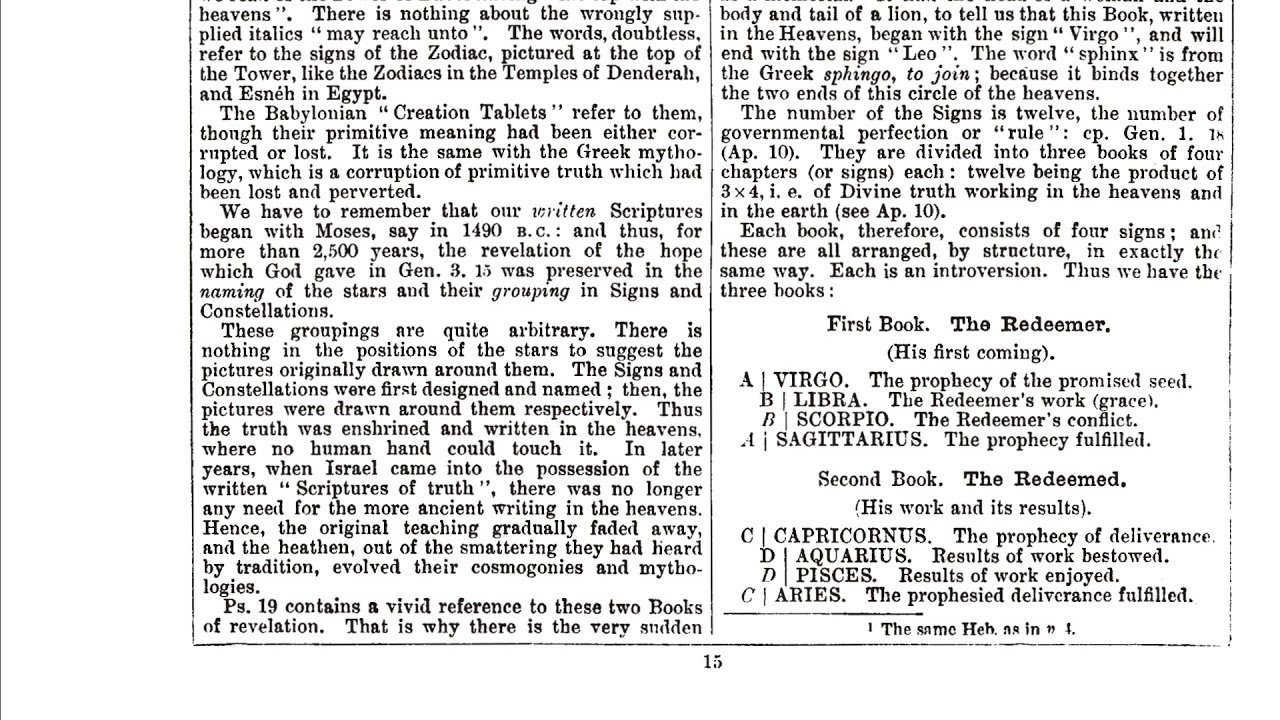 The Companion Bible(KJV) - Appendix 12 - The Stars Also (part 1 ...