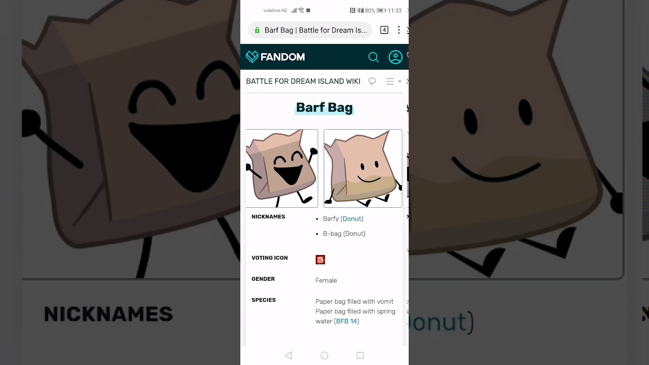 Browser: Barf Bag - BFDI wiki - YouTube
