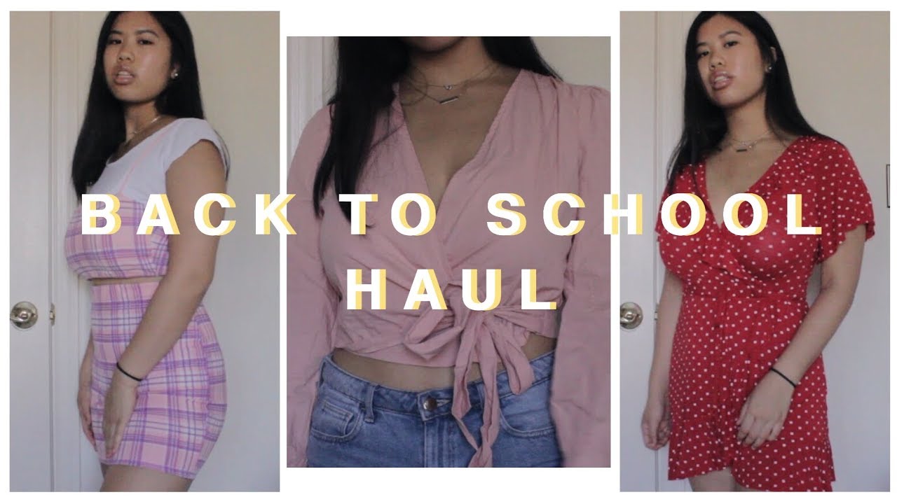 BACK TO SCHOOL TRY ON CLOTHING HAUL: boohoo, uniqlo, winners & more ...