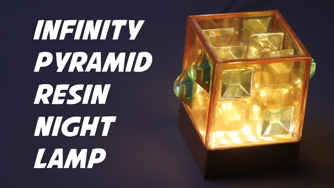 Resin Amber Infinity Pyramid Lamp Making of Epoxy Project DIY Chocolate ...