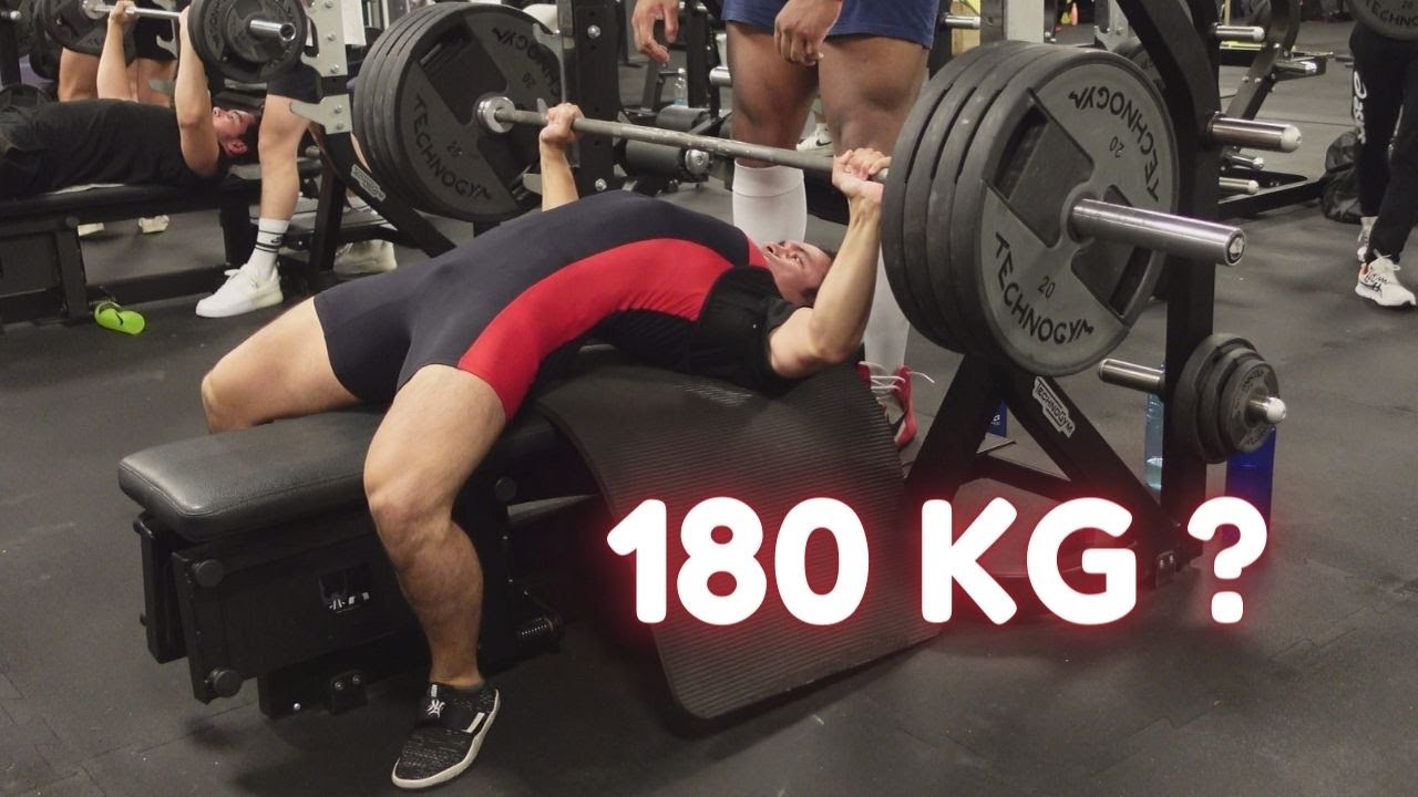 PR au BENCH ! Enfin 180KG ? Force athlétique - YouTube