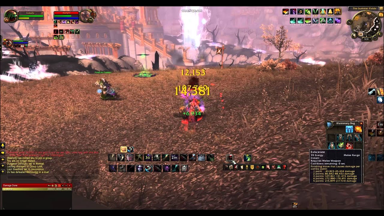 Oneshot macro Sub rogue patch 5.4 - YouTube