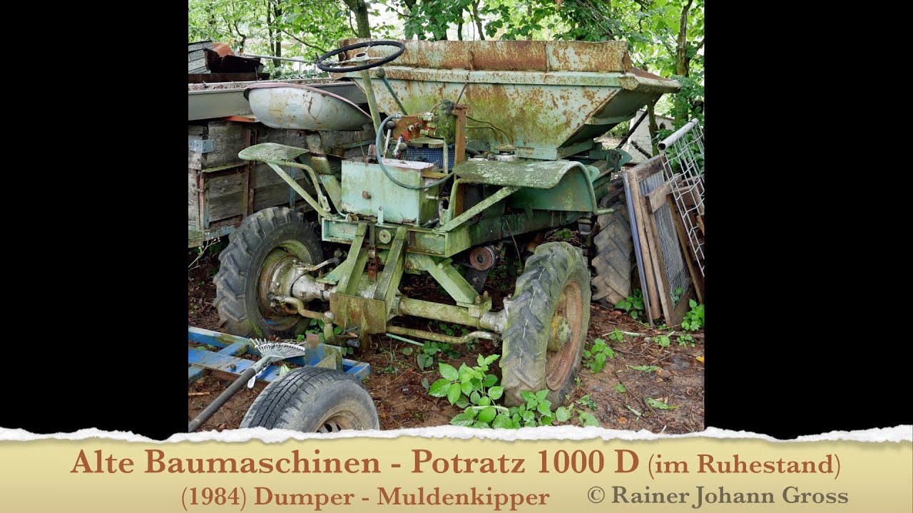 Alte Baumaschinen - Potratz 1000 D (im Ruhestand) (1984) Dumper ...