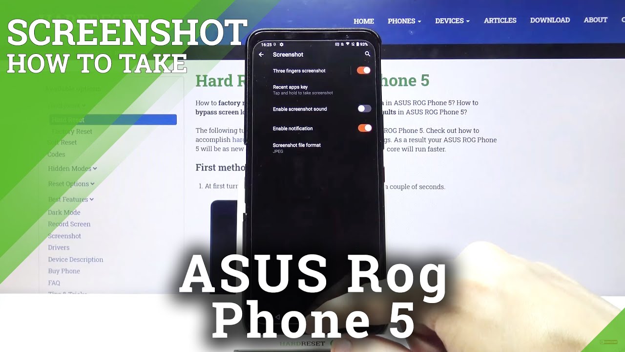 Capture Screen on ASUS ROG Phone 5 – Use Gestures to Take Screenshot ...