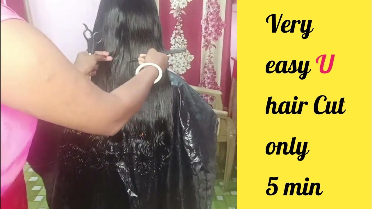 Very Easy U Hair Cut/ U Hair Cut/ How To U Shape Hair Cut/U hair cut at ...