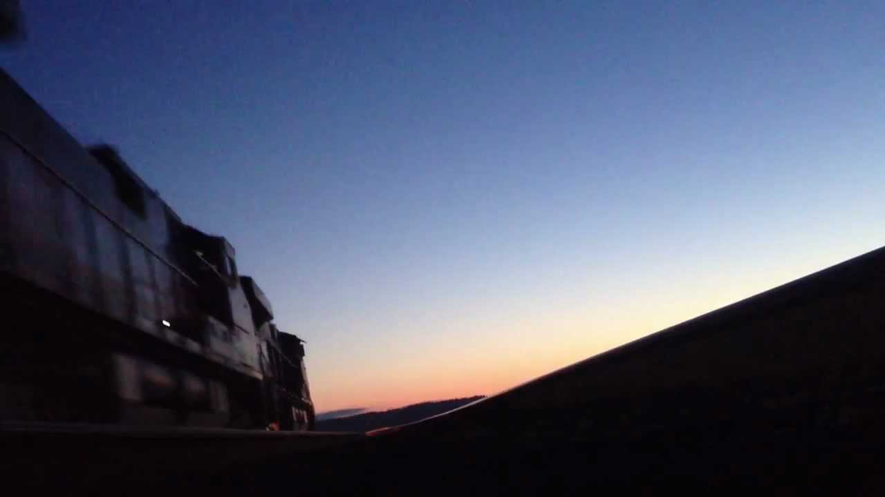 BNSF Freight Train at Sunset on the Puget Sound - YouTube