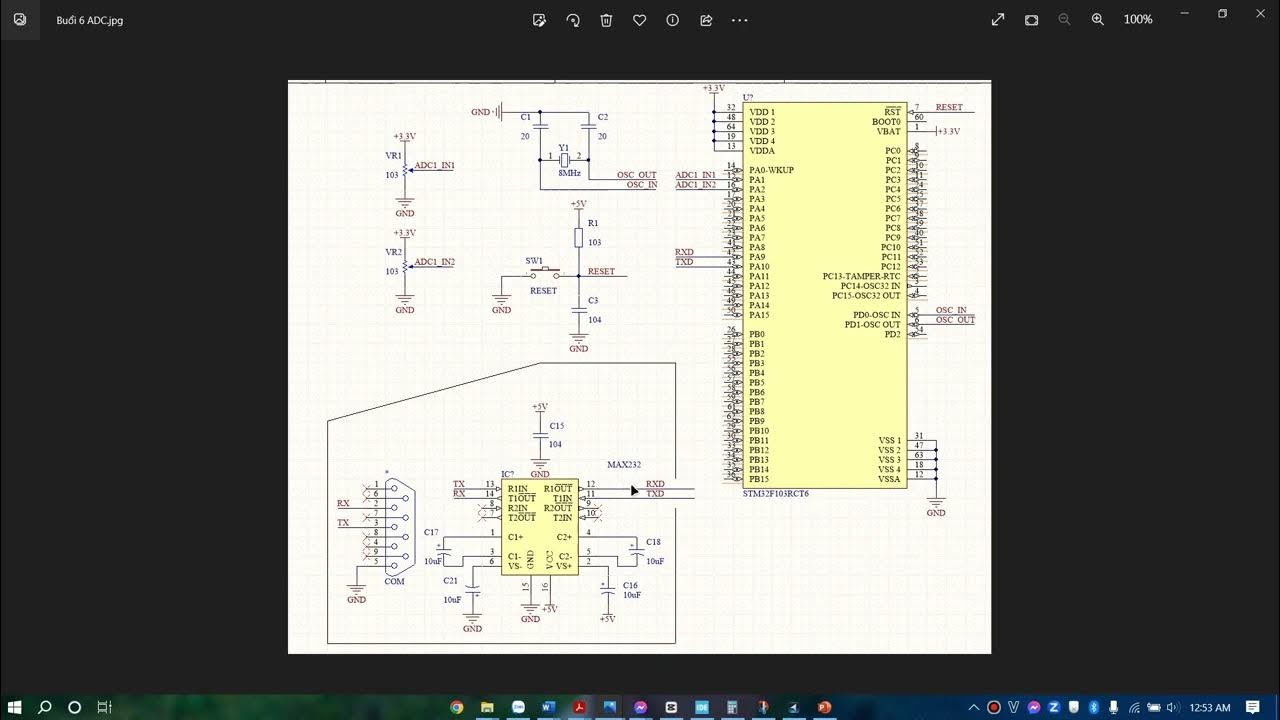Bài 6 Lập trình ADC STM32F103RCT6 - YouTube