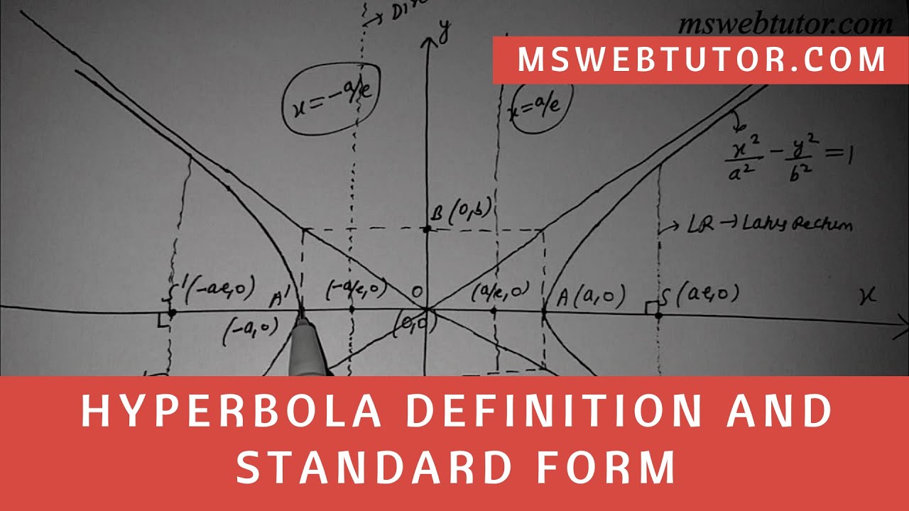 Hyperbola Definition and Standard Form (Hindi) | mswebtutor.com - YouTube