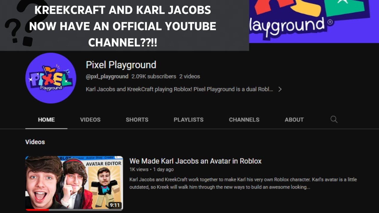 KreekCraft and Karl Jacobs have their own collab YouTube channel ...